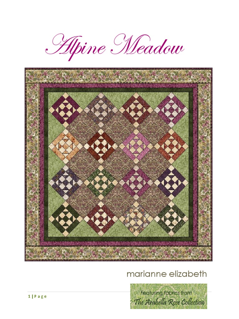 Alpine Meadow Quilt Pattern | PDF | Quilt | Quilting
