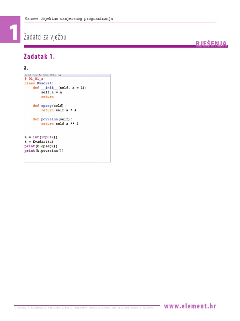 01 Zadatci Za Vjezbu PDF | PDF