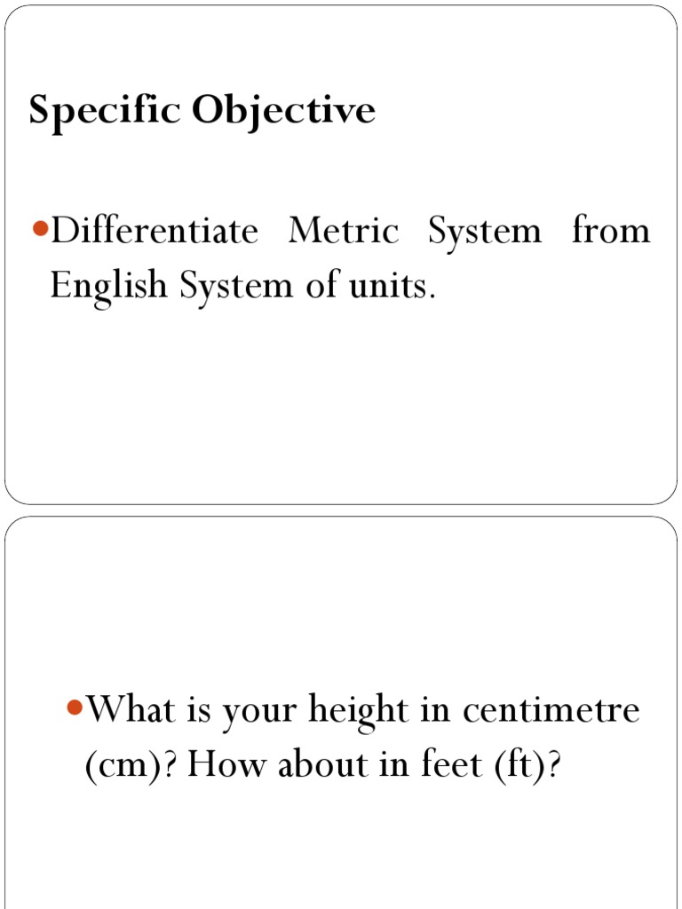 Comparing Metric and English Systems | PDF | Measurement ...