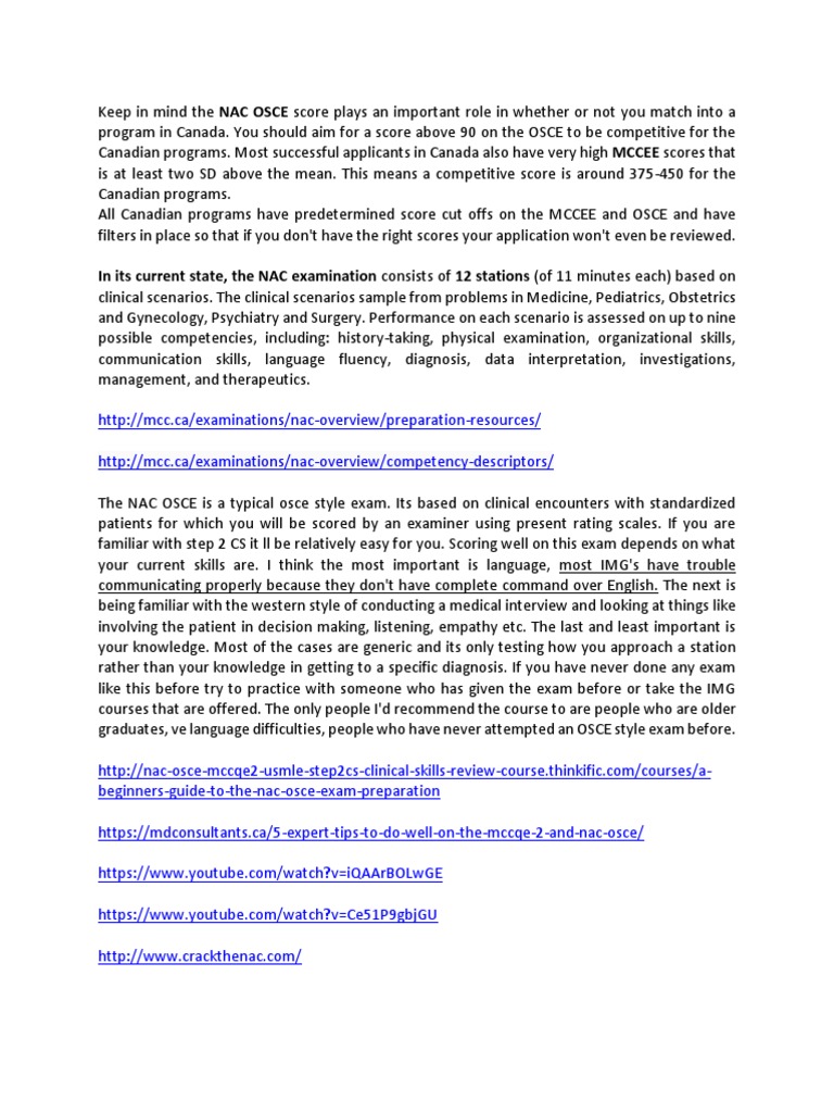 Nac Osce | PDF | Physical Examination | United States Medical Licensing ...
