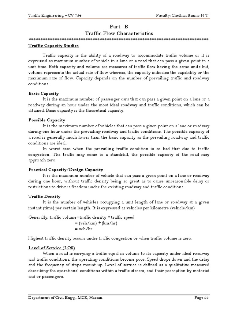 Traffic Flow and Capacity Analysis | PDF | Traffic Collision | Lane