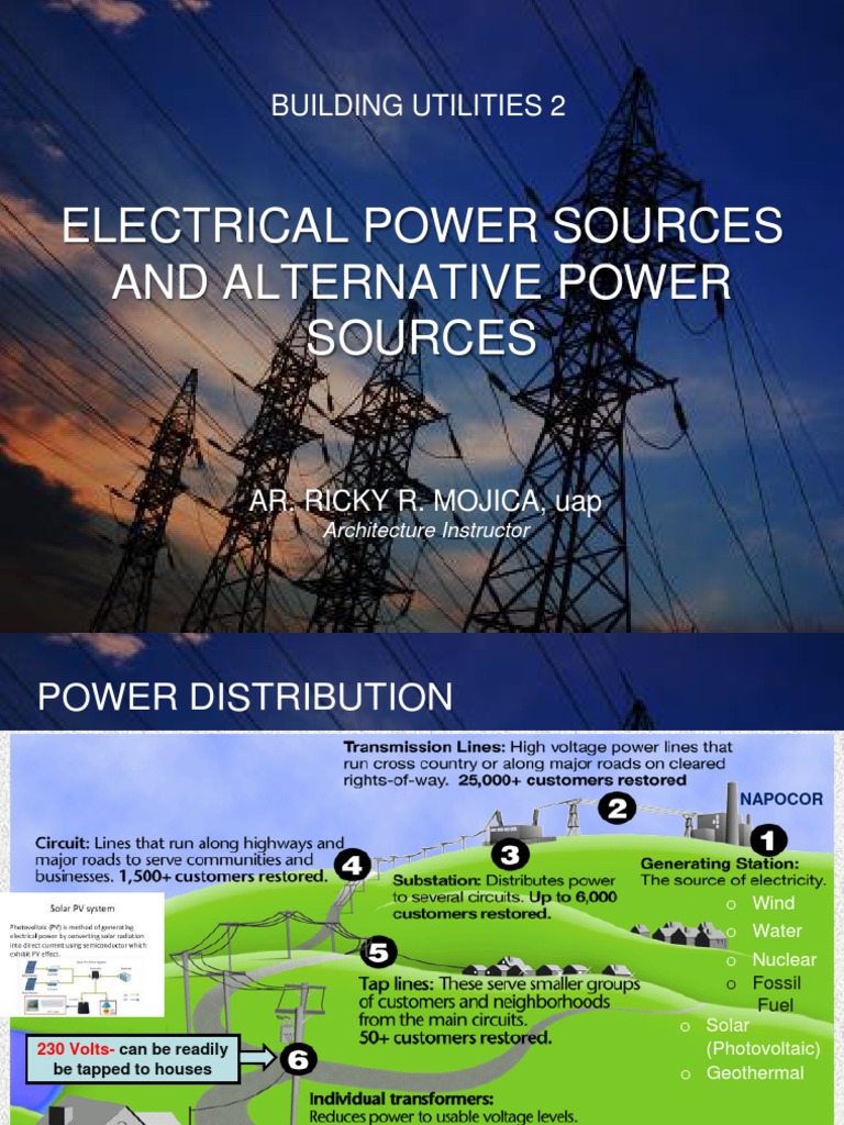 4 Electrical Power Sources and Alternative Power Sources | PDF ...