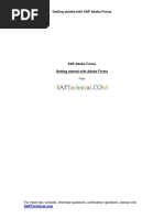 Getting Started With SAP Adobe Forms | PDF | Software Engineering | Computing