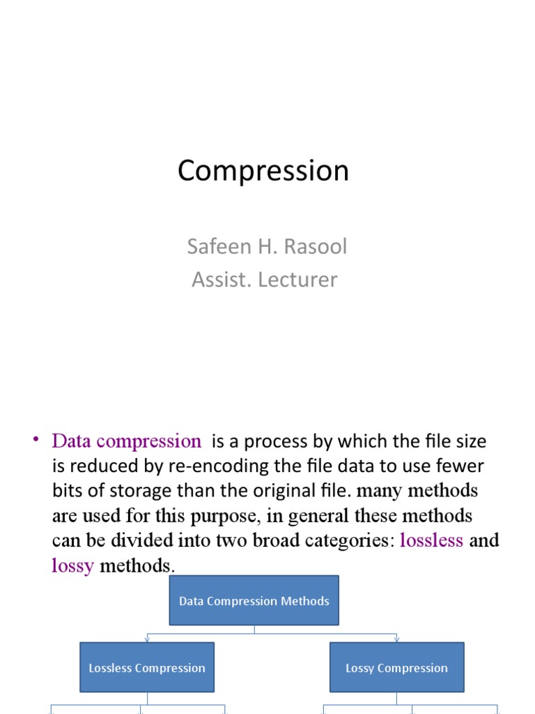 Data Compression Techniques Explained | PDF | Data Compression | Codec