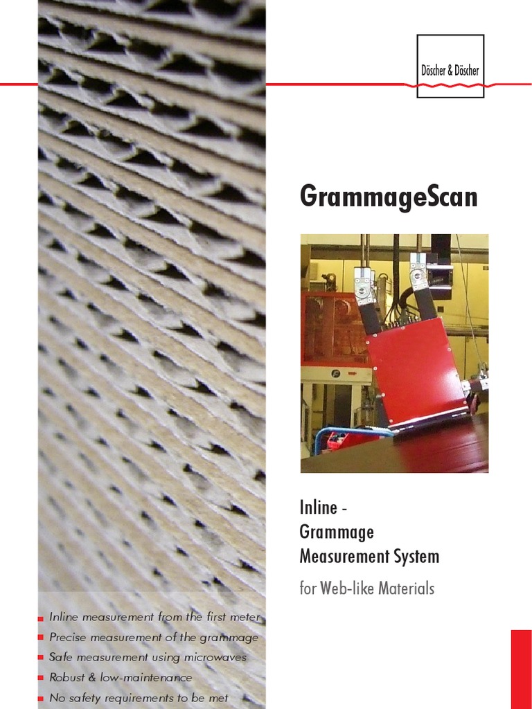 Grammagescan: Inline - Grammage Measurement System | PDF | Calibration ...