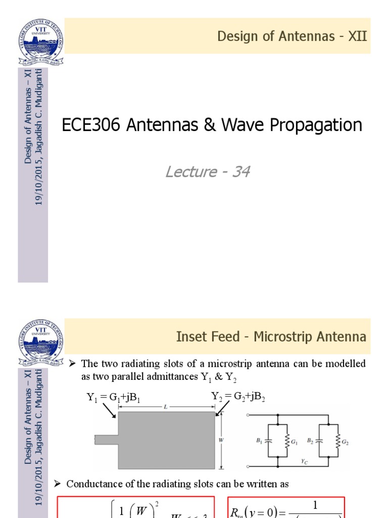 Inset Feed Design for Microstrip Antennas | PDF | Antenna (Radio ...