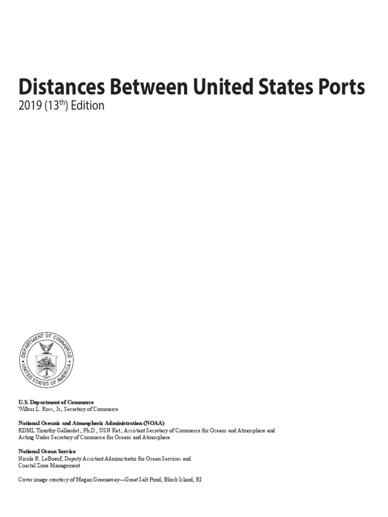 U.S. Port Distance Guide 2019 | PDF | Bodies Of Water | Physical Geography