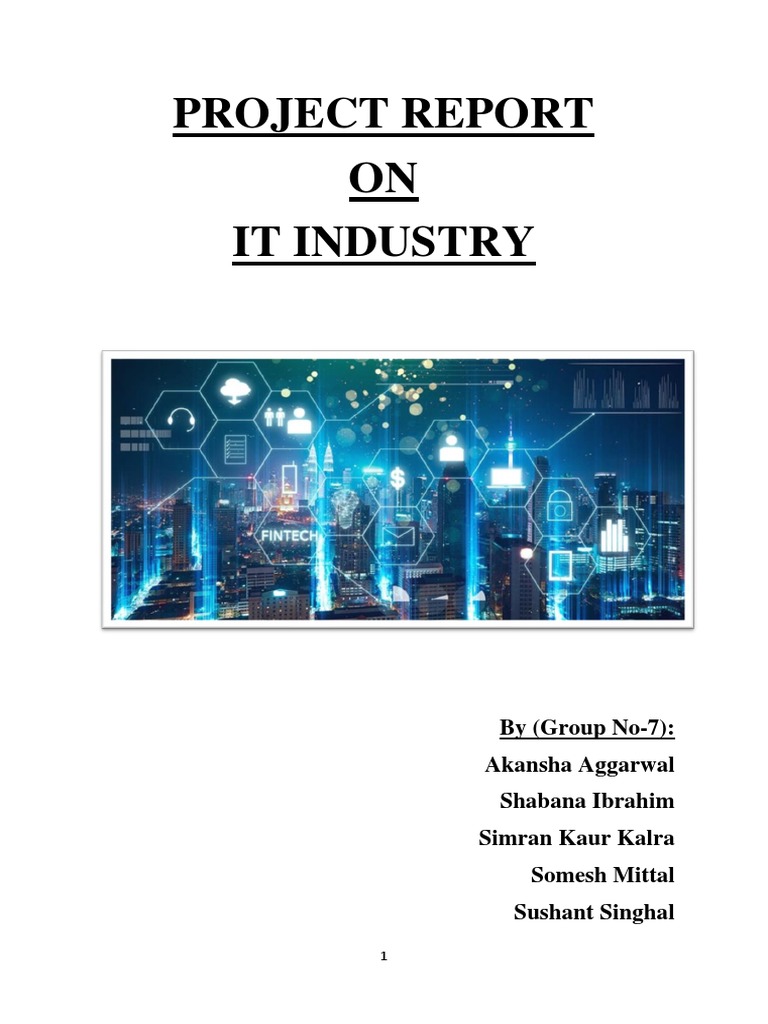Project Report of It Industry | PDF | Internet Of Things | Economic Growth