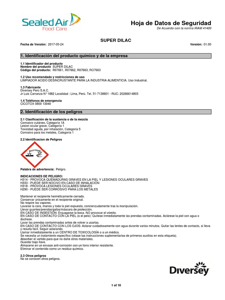 Super Dilac 2019 | PDF | Toxicología | Agua