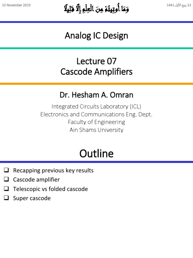 Aic Lec 07 Cascode v01 | PDF | Mosfet | Amplifier