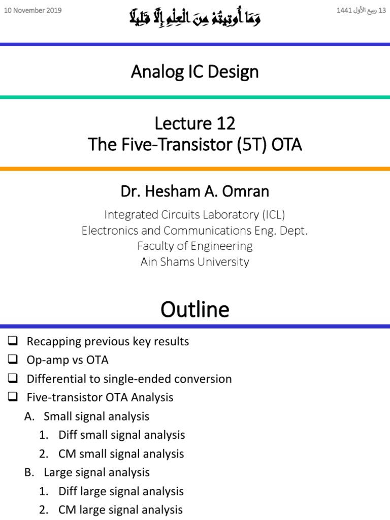 Aic Lec 12 5t Ota v01 | Download Free PDF | Operational Amplifier ...