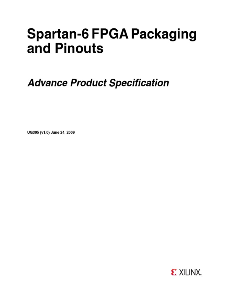 Spartan-6 FPGA Packaging and Pinouts: (Optional) Advance Product Specification | PDF | Field ...