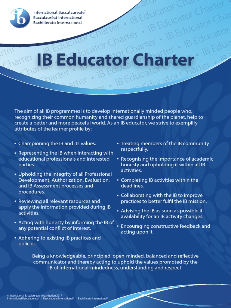 IB Educator Charter ENGLISH | PDF | Psychological Concepts | Behavior ...