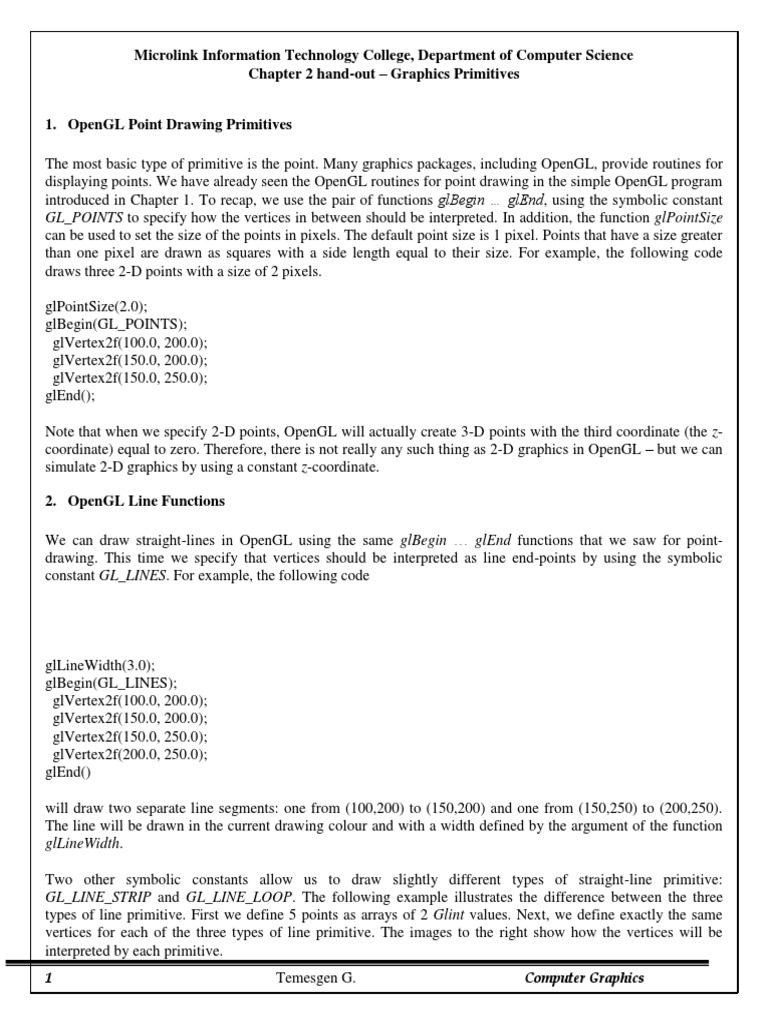 Chapter - 2 - Graphics Primitives | PDF | Polygon | Vertex (Geometry)