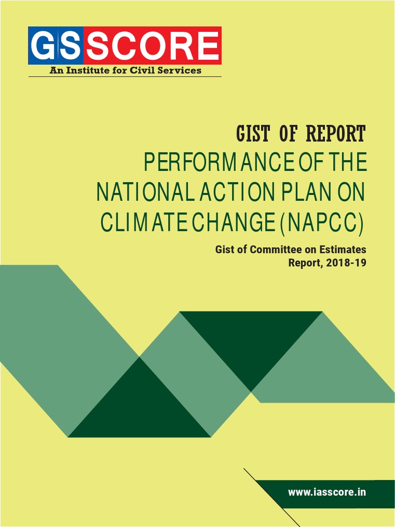 Performance of The National Action Plan On Climate Change (Napcc) | PDF ...