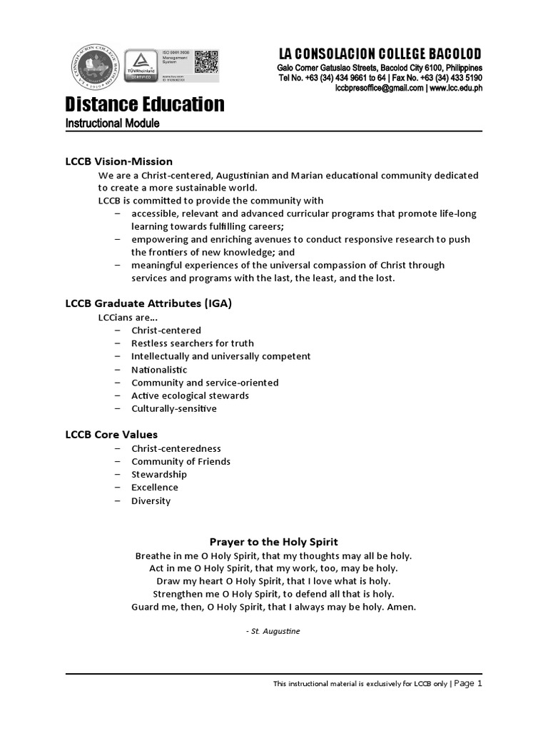 Distance Education: Instructional Module | PDF | Waves | Applied And ...