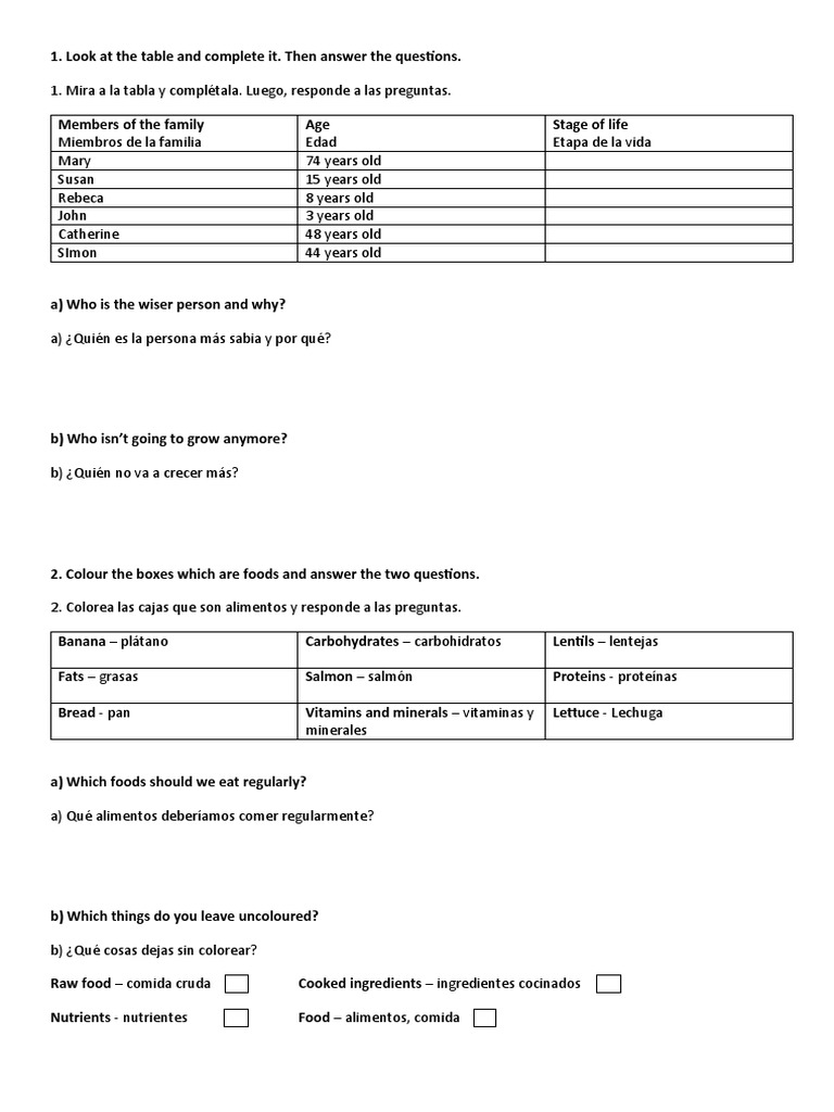 Dayton SM Natural Science Examen Unit 3 | PDF | Comida y bebida | Alimentos