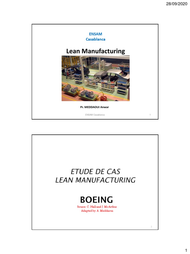 Etude de Cas Lean Manufacturing at Boeing and Airbus | PDF | Boeing ...