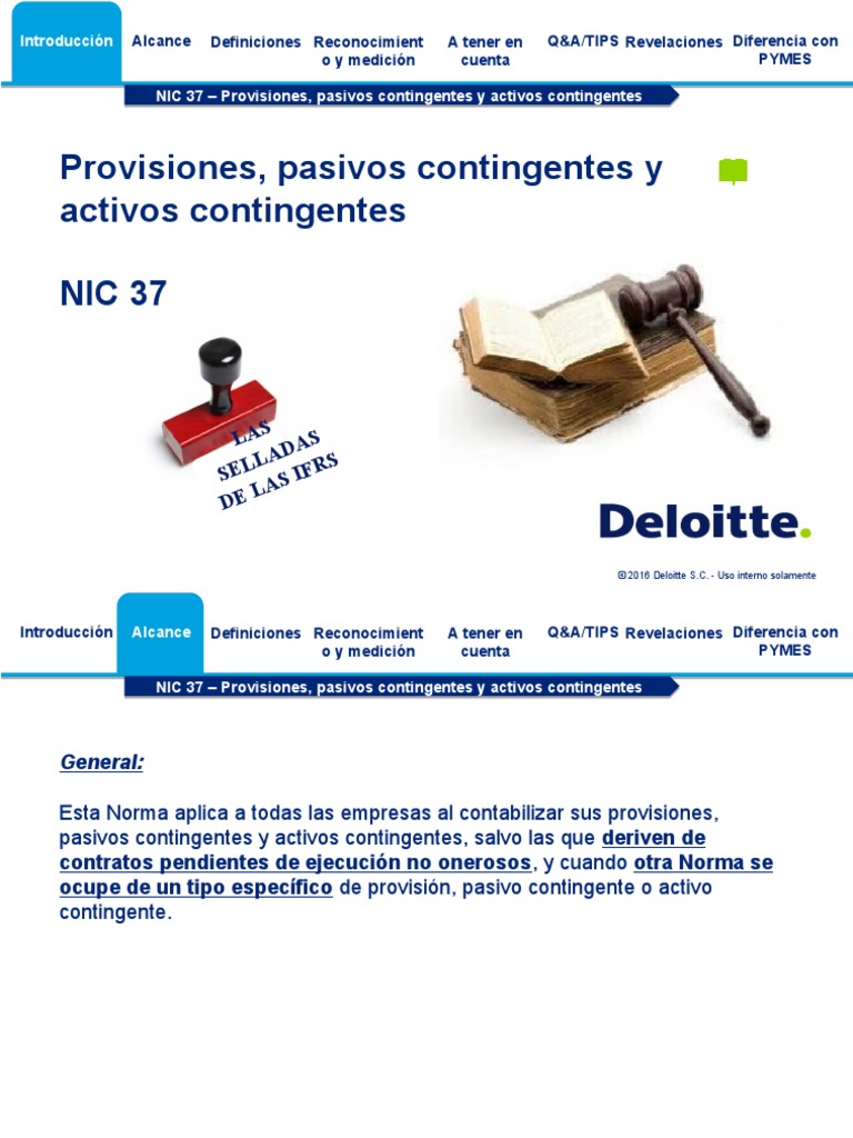 Presentación NIC 37 | PDF | Business | Science