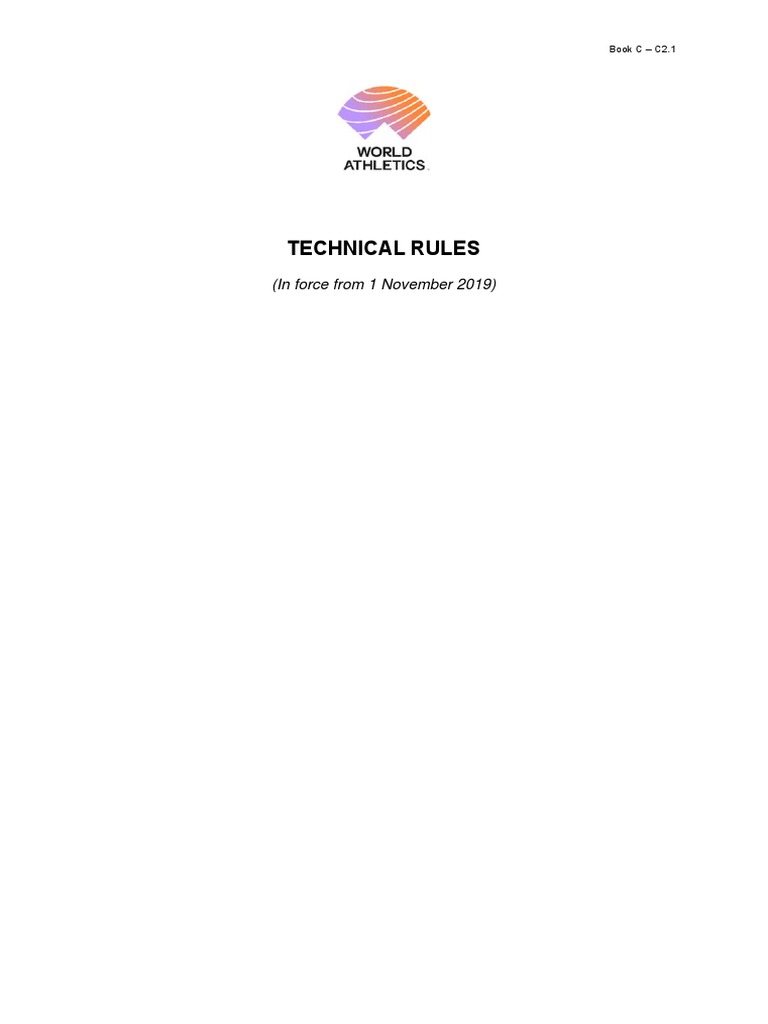 World Athletics Rules Guide | PDF | Sport Of Athletics | Track And Field