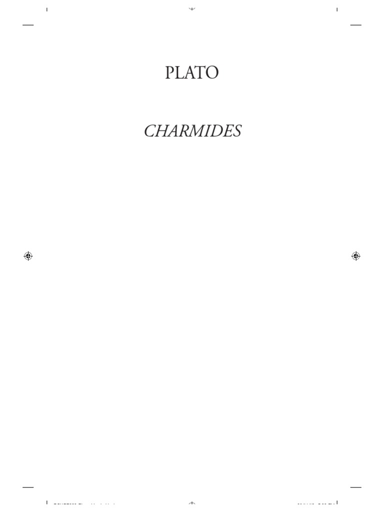 Plato Charmides. Translated With Introdu PDF | PDF | Socrates | Science