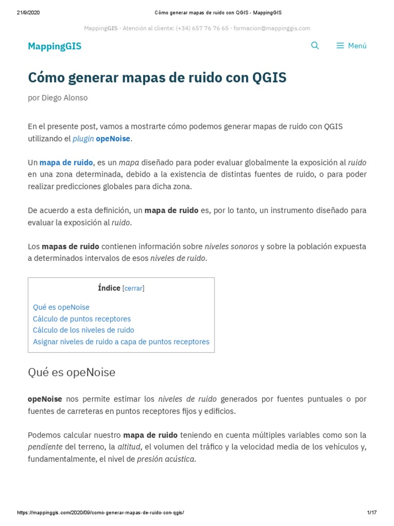 Cómo Generar Mapas de Ruido Con QGIS - MappingGIS | PDF | Sistema de información geográfica ...