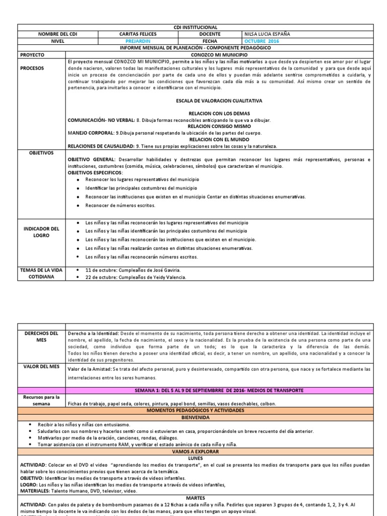 Planeacion Conozco Mi Municipio | PDF | Transporte