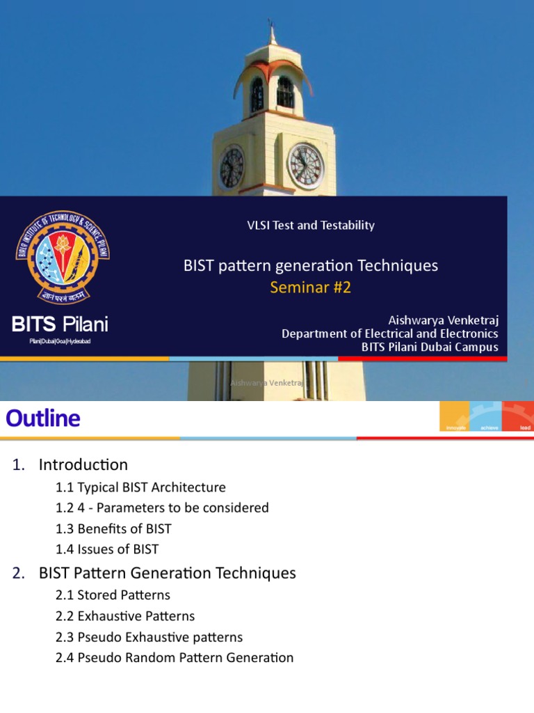 BITS Pilani: BIST Pattern Generation Techniques | PDF | Theoretical ...