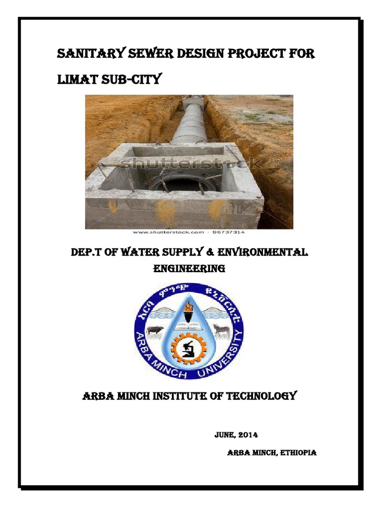 Sanitary Sewer Design Project For Limat Sub City PDF | PDF | Sewage ...