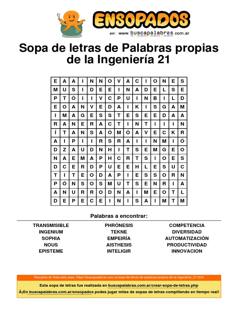 sopa-de-letras-de-palabras-propias-de-la-ingeniería_21 | PDF | Ocio