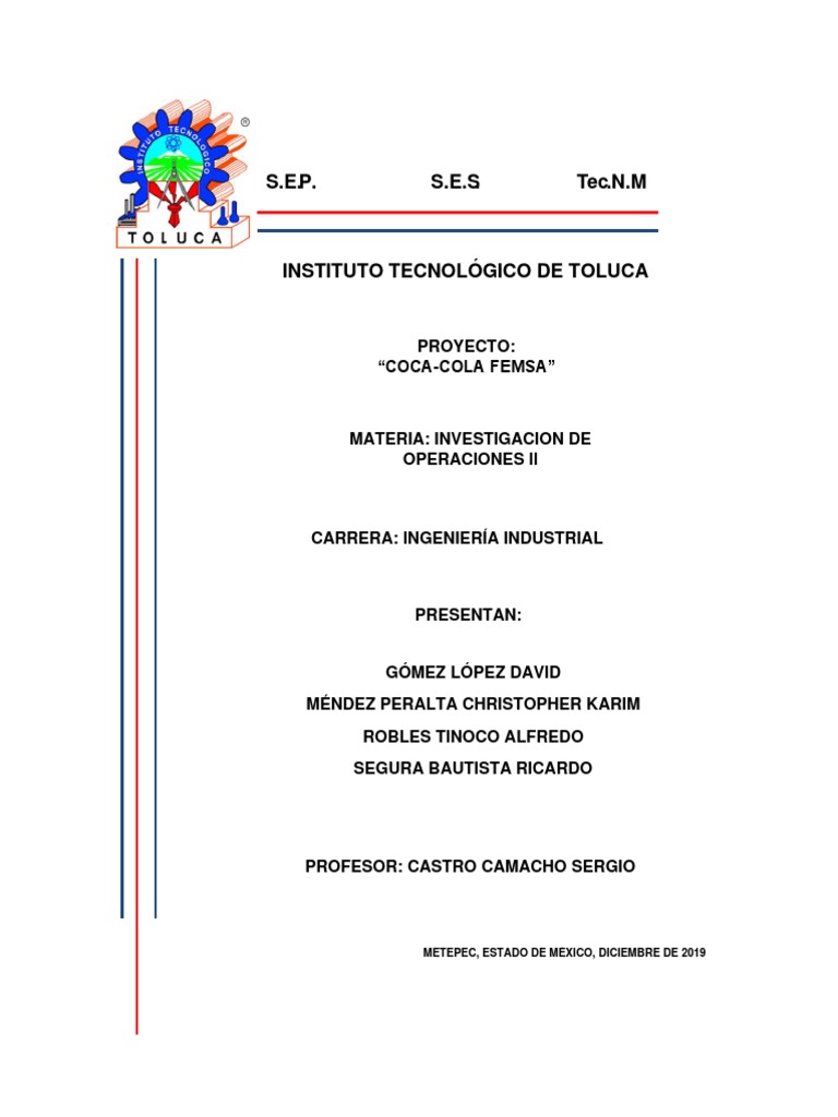Proyecto IO 2 | PDF | Coca Cola | Logística