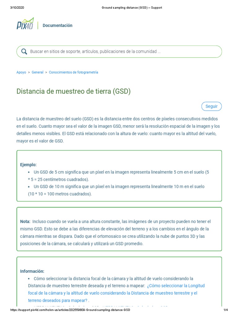 Ground Sampling Distance (GSD) - Support PDF | PDF | Science | Ciencia ...