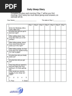 AASM Sleep Diary PDF | PDF