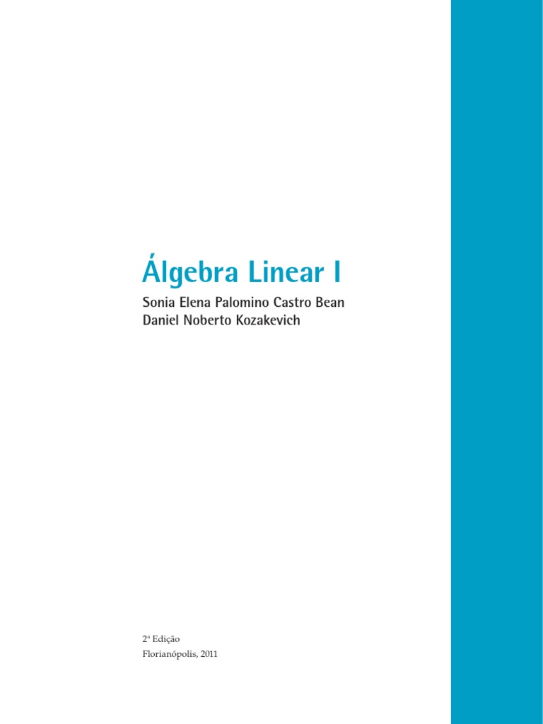 Álgebra Linear I PDF | PDF | Matriz (Matemática) | Espaço vetorial