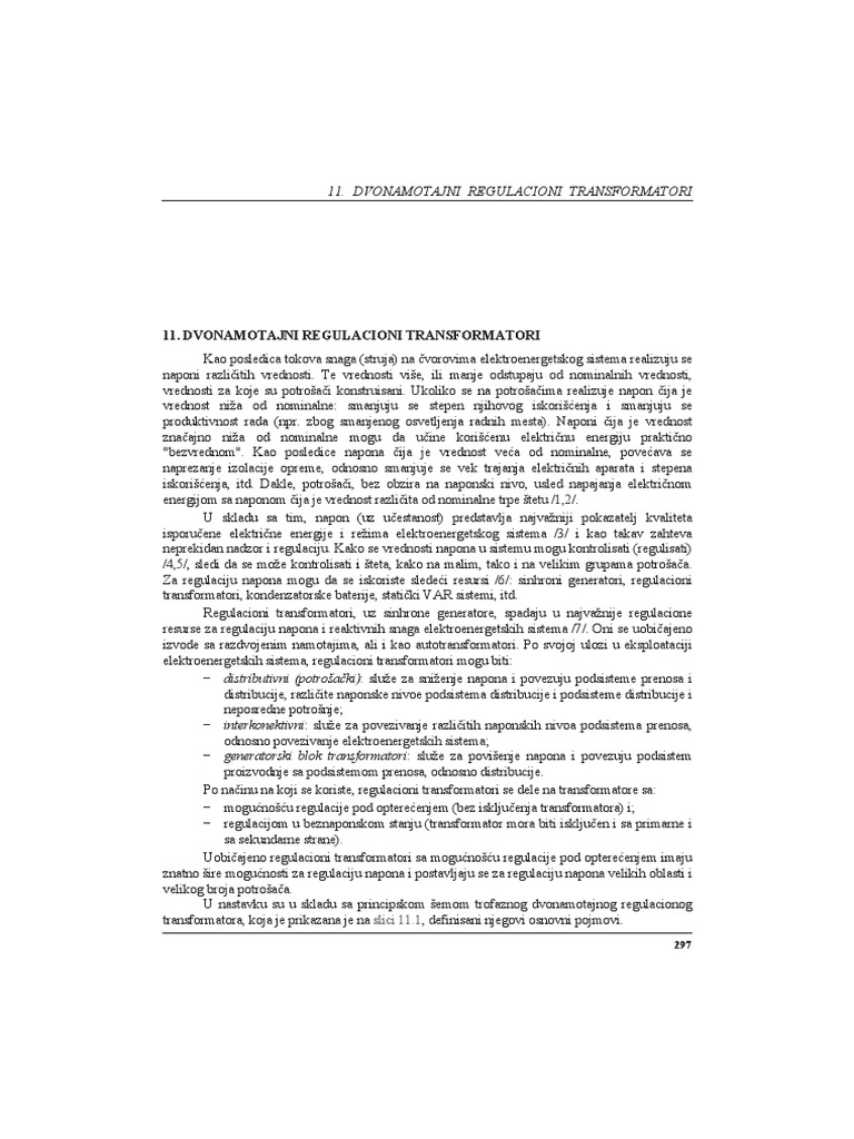 11 Regulacioni Transformatori PDF | PDF