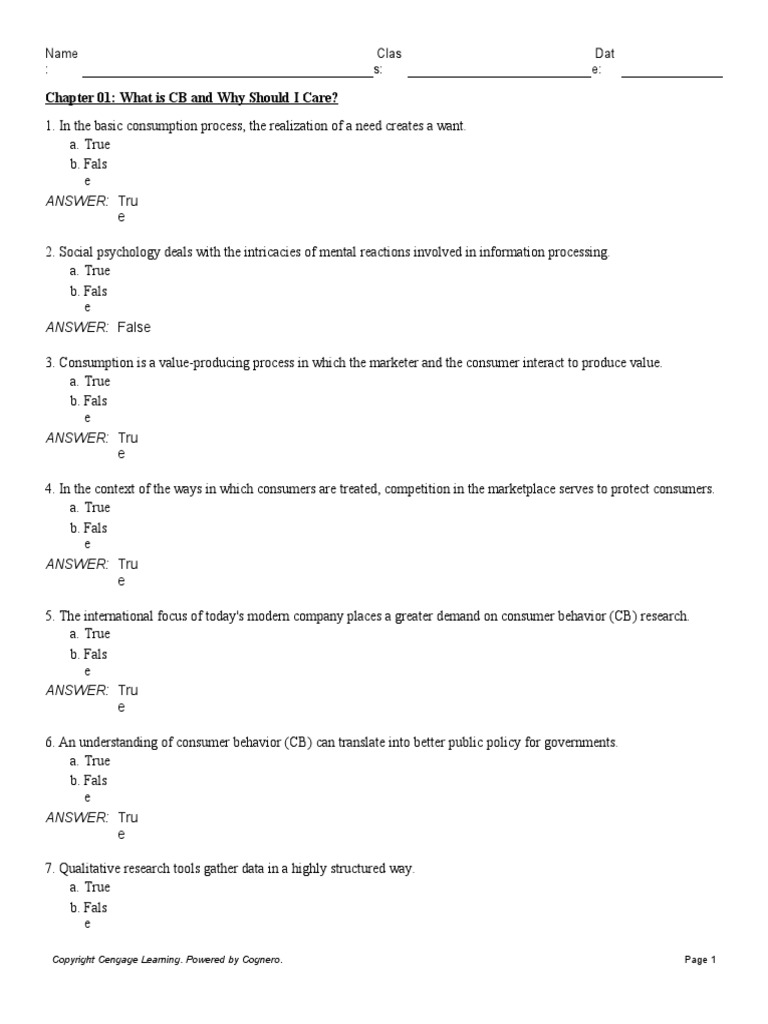 Chapter 01 What Is CB and Why Should I Care | PDF | Consumer Behaviour ...