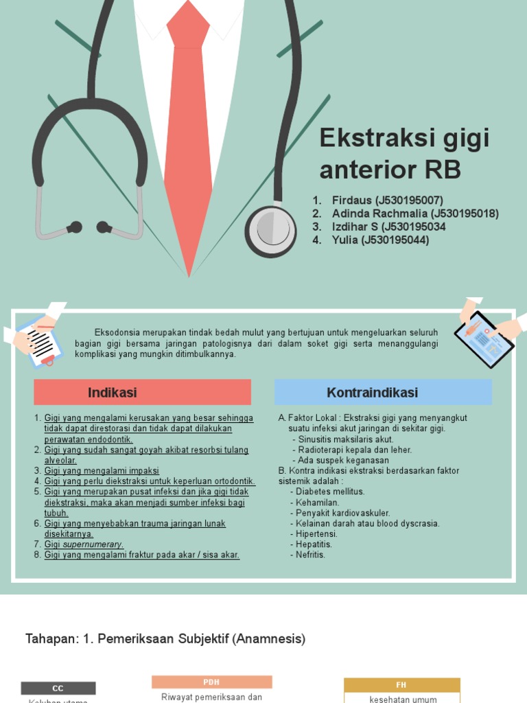Pencabutan Gigi Anterior RB Fix | PDF