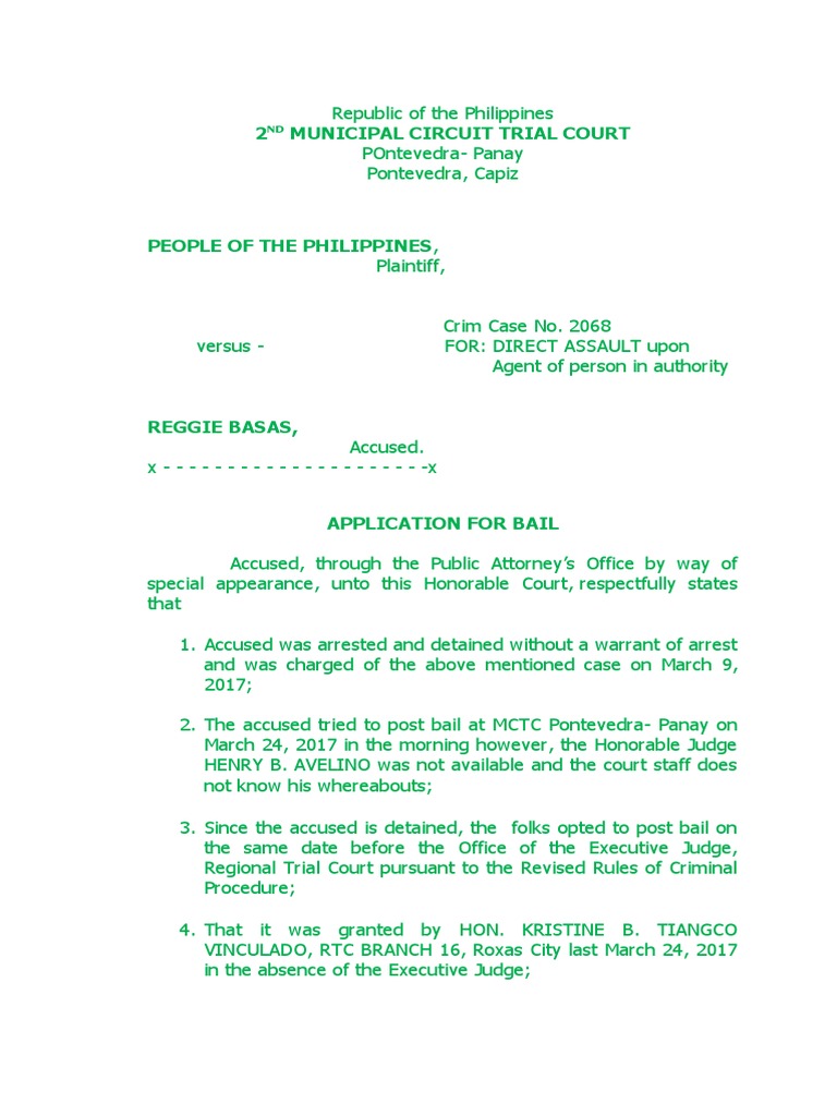 2 Municipal Circuit Trial Court | PDF | Bail | Criminal Procedure In ...