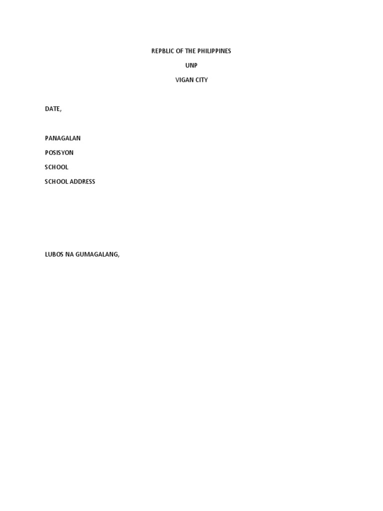 Letter To Schools Sample | PDF