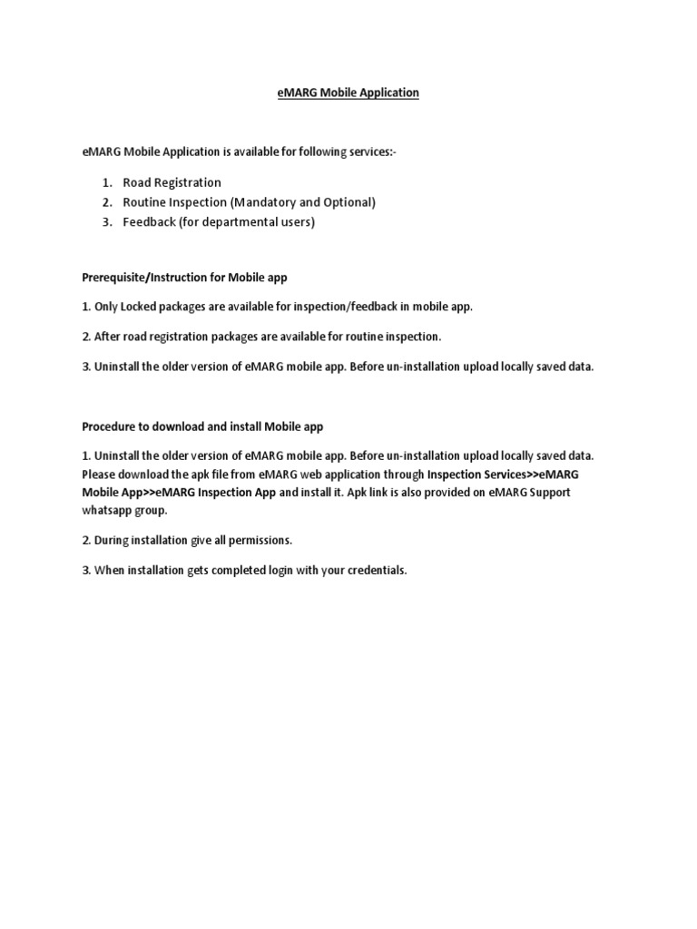 eMARG Mobile App Guide | PDF | Mobile App | Computing