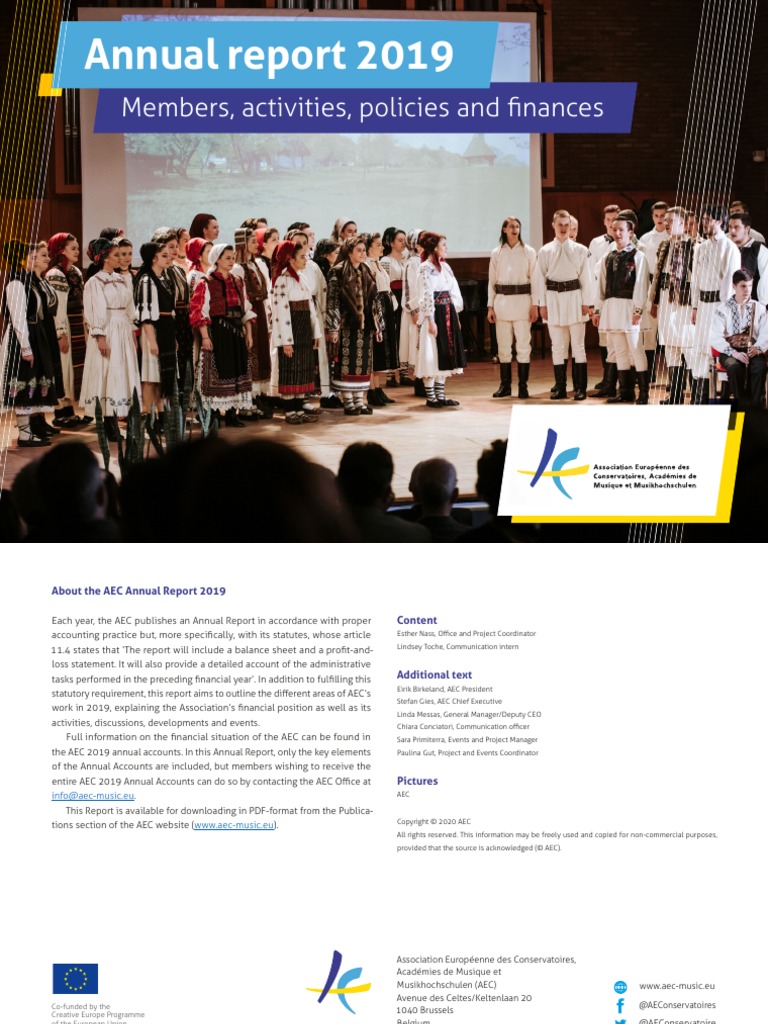 AEC Annual Report 2019 Final PDF | PDF | Entrepreneurship | European Union