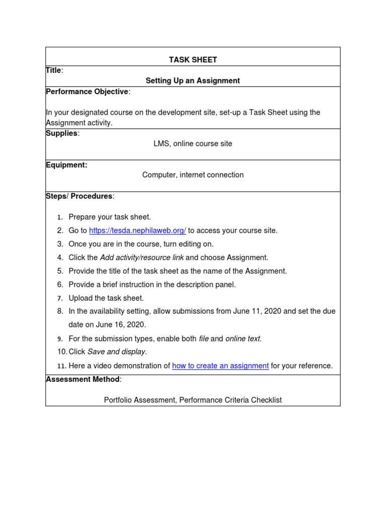 TASK SHEET - Assignment PDF | PDF | Career & Growth | Business