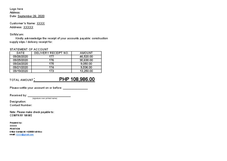 Sample Billing For Construction Materials | PDF