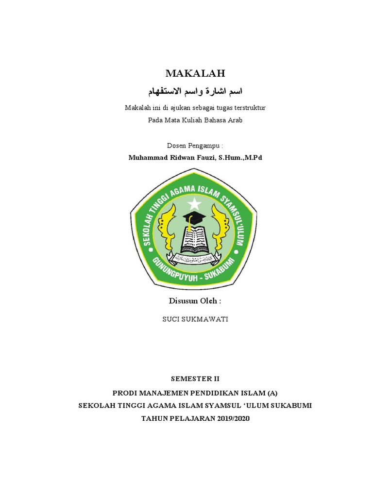 Isim Isyarah dan Istifham | PDF | Seni & Disiplin Bahasa | Kajian Bahasa Asing