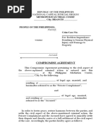 SAMPLE COMPROMISE AGREEMENT (Provisional Dismissal - BP 22) | PDF ...