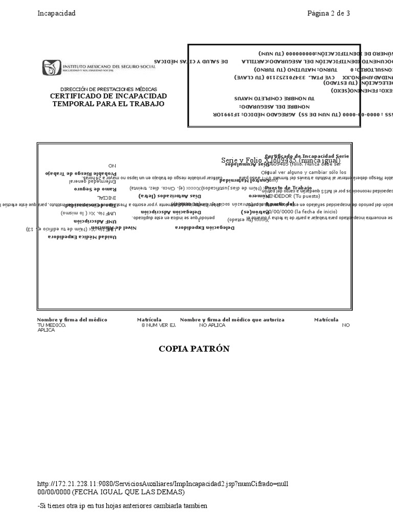 Formato Edit Incapacidad by ChrisNoid 1 | PDF | Bienestar | Medicina