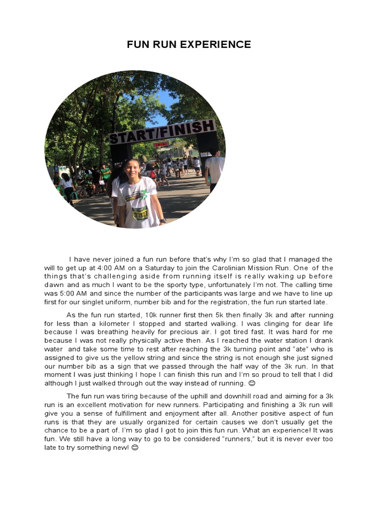 Fun Run Experience | PDF