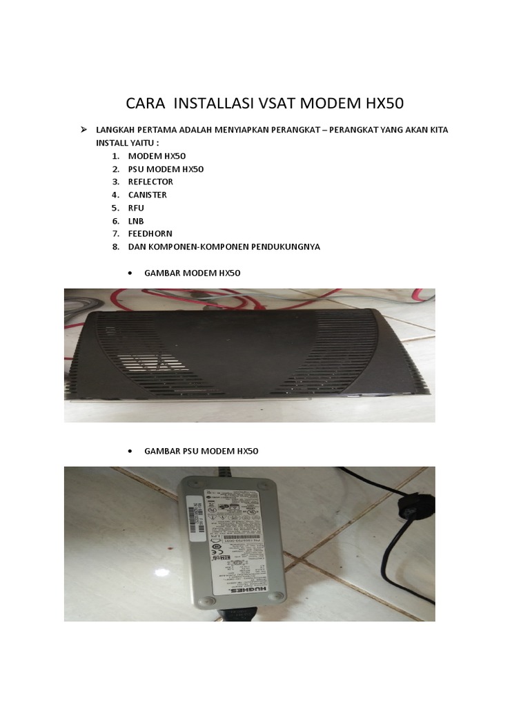 Cara Setting Modem HX50 | PDF