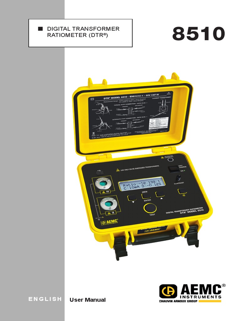 Digital Transformer Ratiometer (DTR) : English | PDF | Battery Charger ...