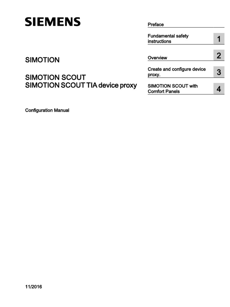 Simotion Simotion Scout SIMOTION SCOUT TIA Device Proxy | PDF ...
